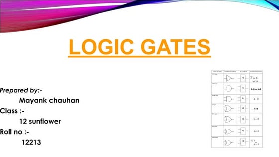 Logic Gates Presentation | PPTX