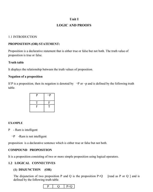 Logic Logical Propositions Ppt