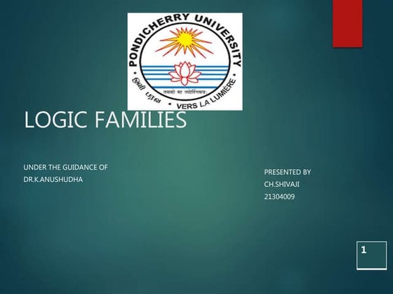 Introduction to digital logic families - TTL, CMOS logic, interfacing CMOS and TTL | PPT