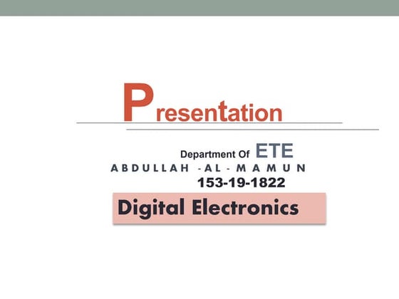 Logic Gates Presentation Ppt 8124