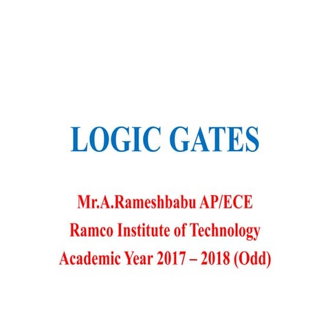 Logic gates | PPT