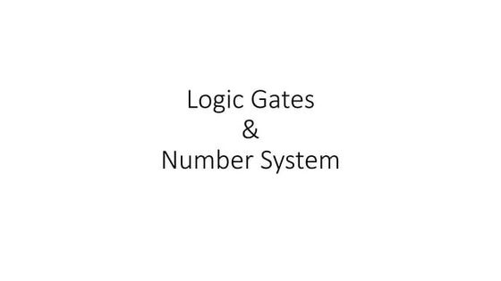 Logic Gate.pptx | Programming Languages | Computing