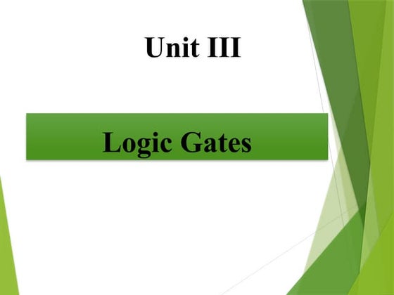 Presentation On Logic Gate | PPT