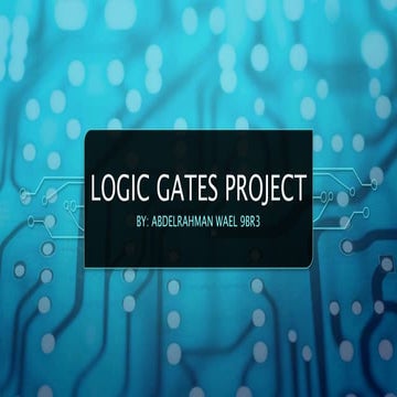Quiz on Logic Gate | PPTX