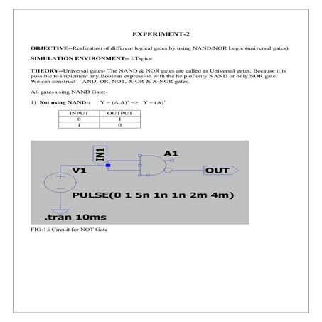 Logic Gates Verification Using Universal Gates Pdf Programming Languages Computing