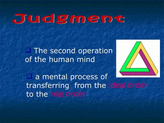 Logic - Three mental operations | PPT