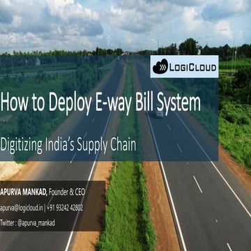 LogiCloud E-way Bill System | PPT