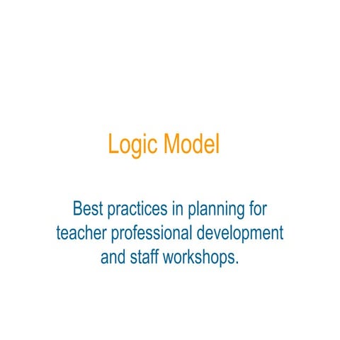 Logic model sample | PPT