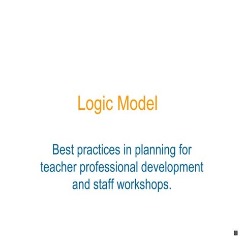 Logic model sample | PPT