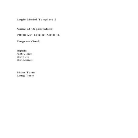 Logic Model Template 2Name of Organization PRORAM LOGIC.docx