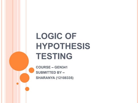 Lesson 24 testing the hypothesis | PPTX | Science
