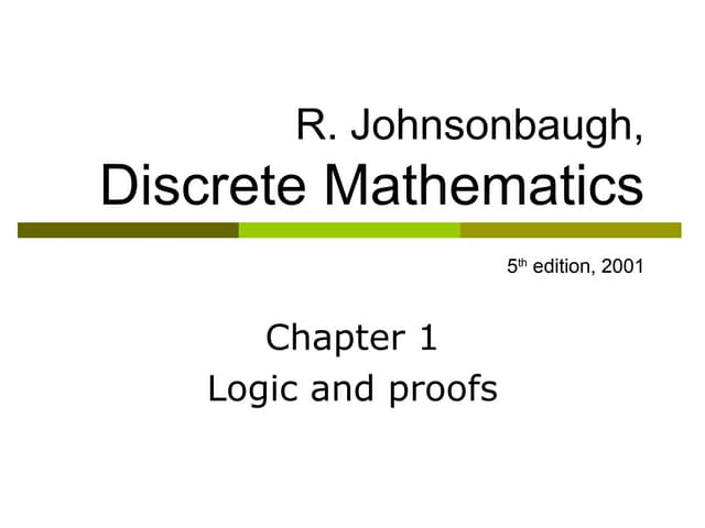 Discrete Math Lecture 03: Methods of Proof | PPT