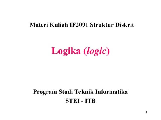 Proposisi Logika Informatika | PDF