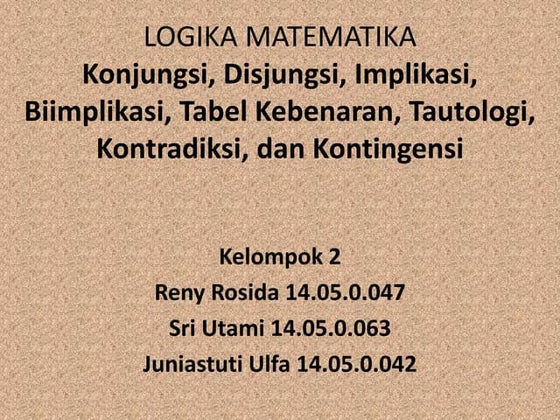 Logika matematika ppt - copy | PPT