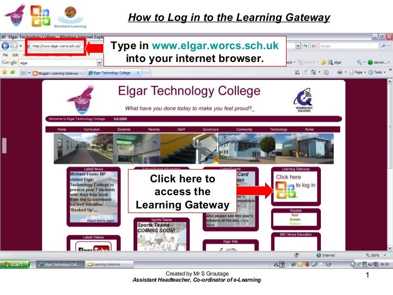 How to Log in to the Learning Gateway