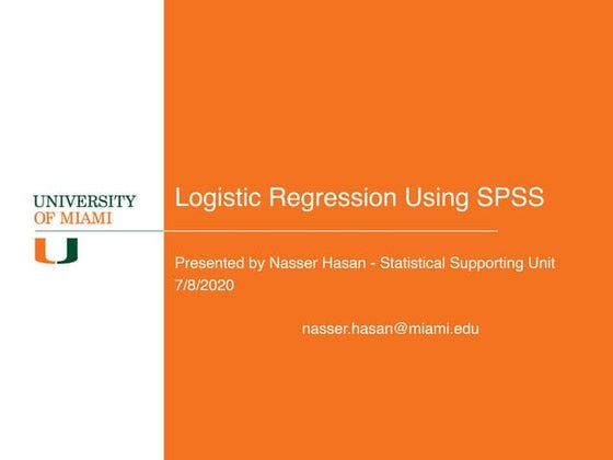 Logistic regression | PPTX | Technology & Computing