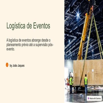 Logística de Eventos - Orçamentação e fontes de financiamento | PPTX