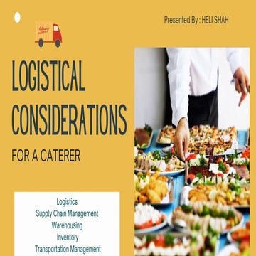 Logistical considerations for a caterer | PDF