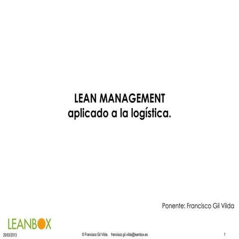 Logistica lean | PPTX
