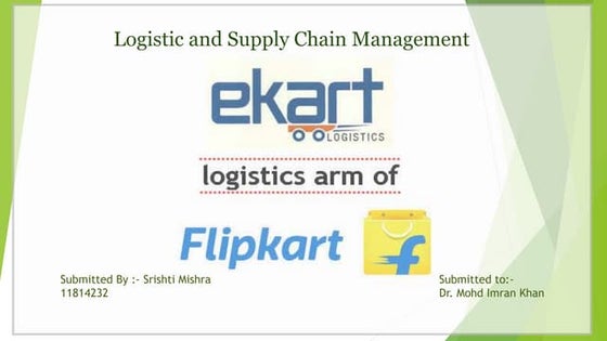 Flipkart | Inventory Management | Supply chain and distribution | PPTX