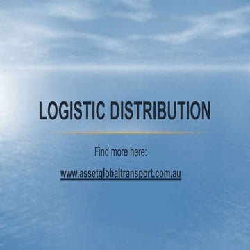 Logistic Distribution | PPTX