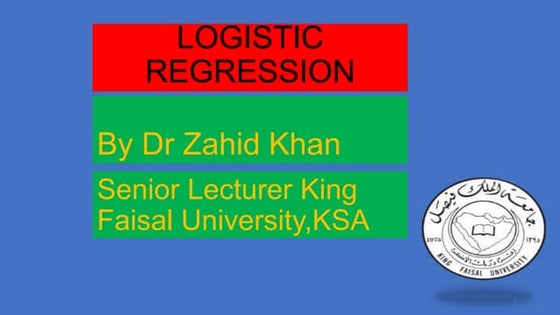 Logistic Regression Analysis Ppt 