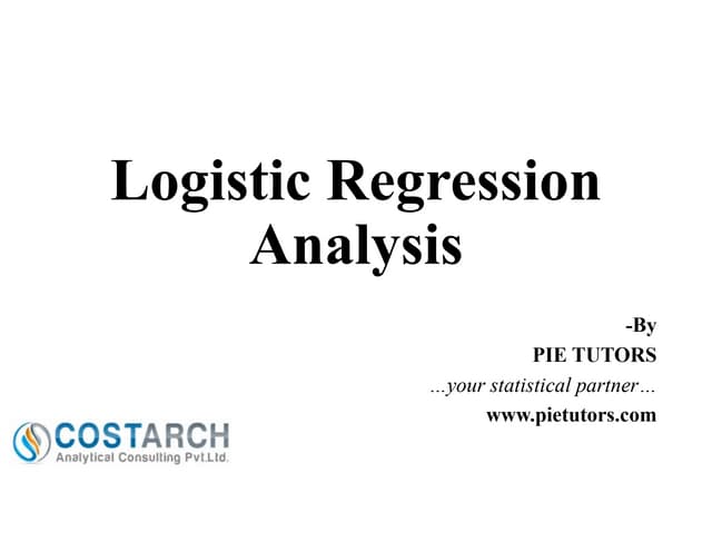 Logistic regression | PPTX