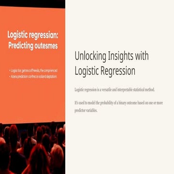 Logistic Regression - Intro to Data Analytics | PPT