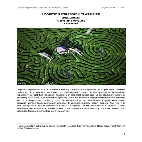 Logistic Regression Classifier Conceptual Guide Pdf