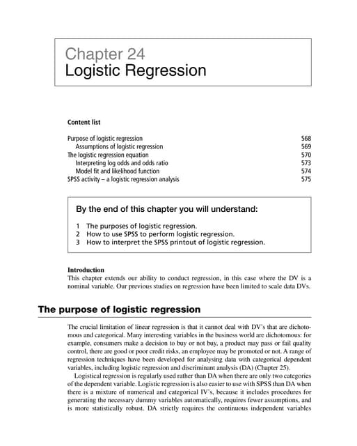 Logistic regression | PPTX