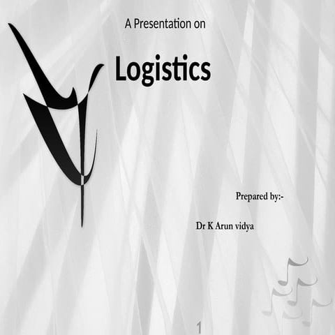 logistics and supply chain management -introduction | PPTX