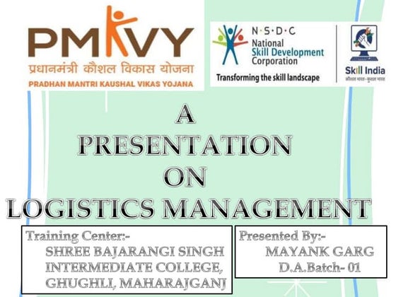 Introduction to Logistics Management | PPT