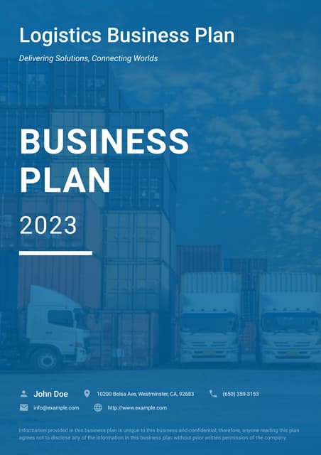 Trucking Business Plan Experts - Custom Plans for Success | PDF