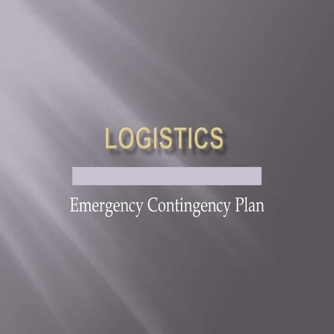 Logistics Continuity | PPTX