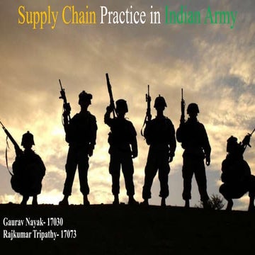 Supply Chain Management in defense by Gaurav | PPTX
