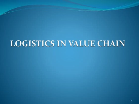 supply chain and logistics ppt management | PPTX