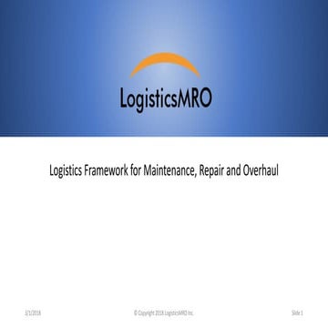 LogisticsMRO May 1 2018 | PPSX
