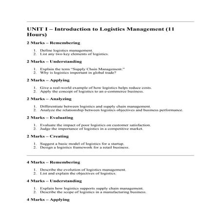Logistics Question Bank Final all Units.pdf
