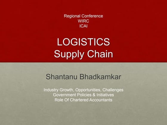 Freight and Logistics Ecosystem Brochure | PPT