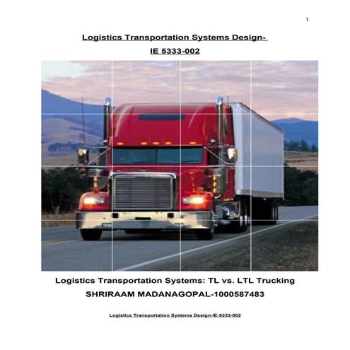 Logistics Transportation | PDF