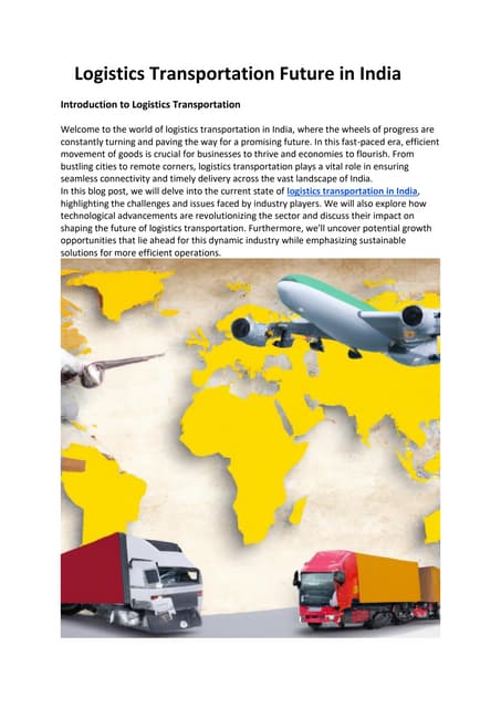 Top 5 Ideas for Logistics Ad Campaigns in India.pdf | Logistics and ...