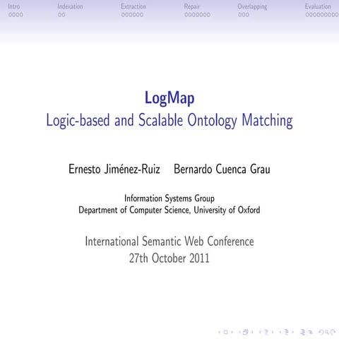 Logmap Logic Based And Scalable Ontology Matching Pdf Databases 3638