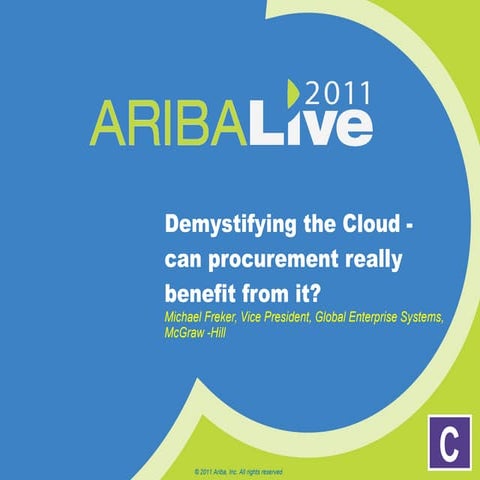 Demystifying the Cloud: Can Procurement Really Benefit? | PPT