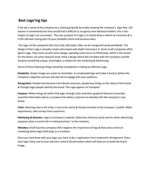 Logo worksheet | PDF