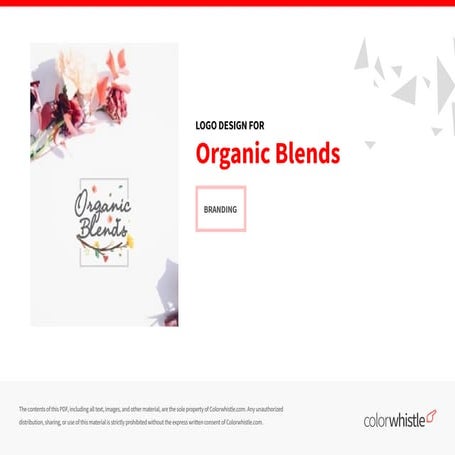 Logo Design Showcase for Organic Blends Products | PDF
