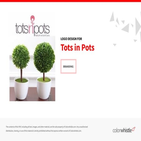 Playful Logo Design Ideas for Tots in Pots Brand | PDF