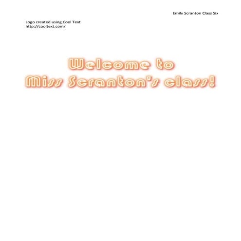 Logo cool text, class 6 | DOCX