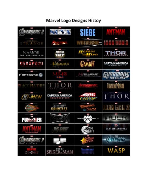 Marvel Logo History