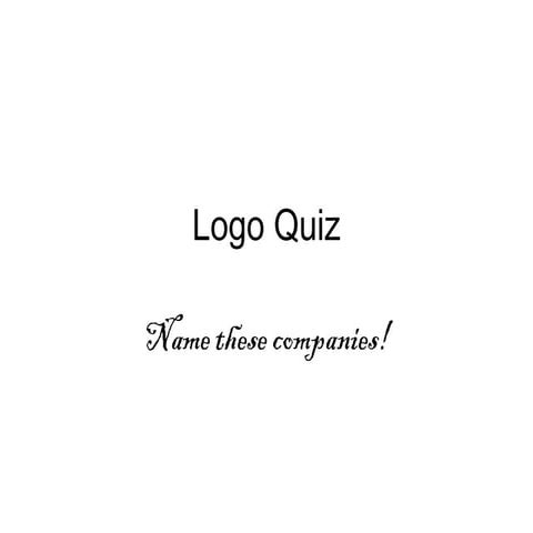 Logo quiz | PPT