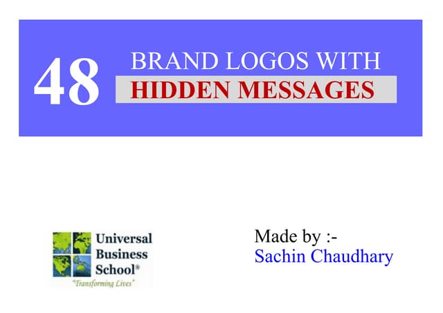 Brand Logos and Their Hidden Meanings | PDF